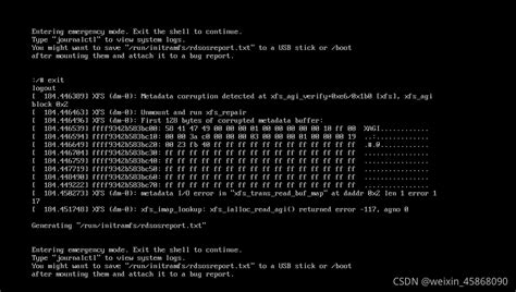 Centos7 开机提示：entering Emergency Mode Exit The Shell To Continuelinuxzhugedan 华为云开发者联盟