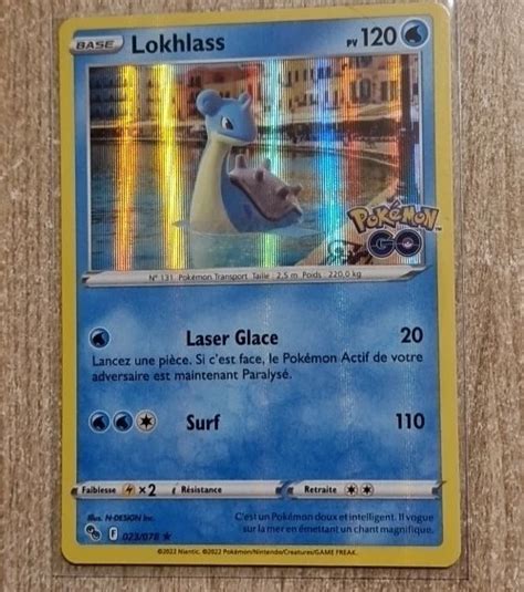 Carte PokÉmon Holo Lokhlass 023078 Eb105 Epée And Bouclier Pokémon Go