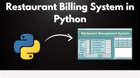Restaurant Billing System In Python With Source Code