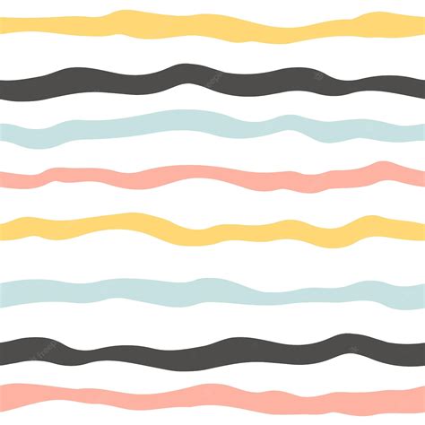 Premium Vector Stripe Seamless Pattern Retro Background With Handdrawn Lines Minimalistic