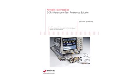 Ddr4 Parametric Test Reference Solution Keysight