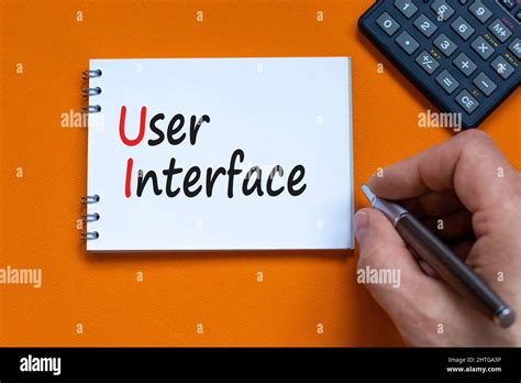 ui user interface symbol concept words ui user interface on white note
