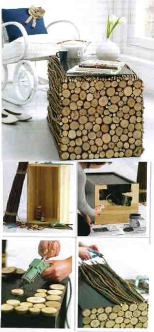 Gorgeous Amazingly Easy DIY Tree Branch Table Do It Yourself Fun Ideas