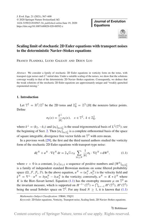 Scaling Limit Of Stochastic D Euler Equations With Transport Noises To The Deterministic Navier