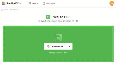 how to print excel to pdf format smallpdf