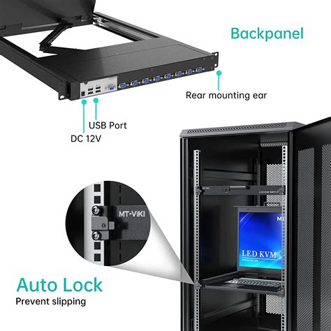 Lcd Kvm Switch Rackmount 19 Inch Usb Vga 8 Ports Console