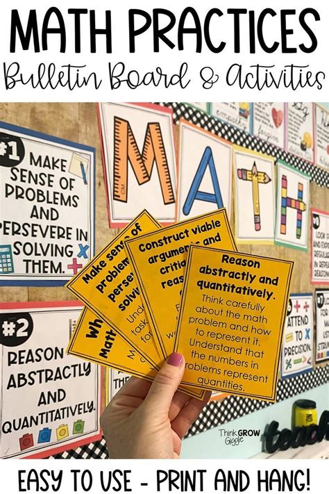 8 Mathematical Practices Posters Maths Bulletin Board Ideas Math Standards Math Practices
