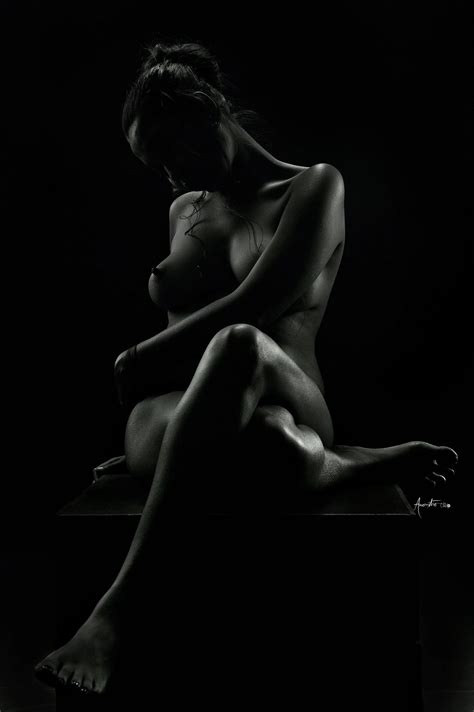 Naked Desi Model Posing In An Erotic Black And White Photo Showing Her Naked Boobs And Crossing