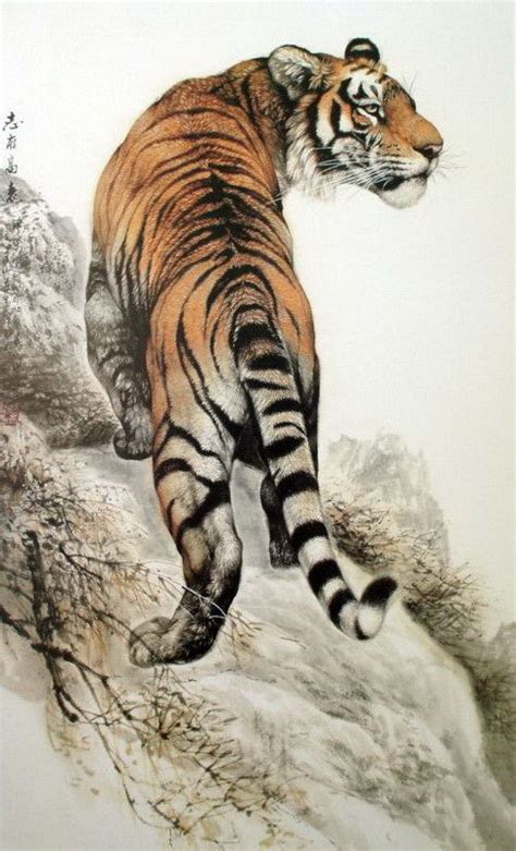 Товары для художников Учебные пособия Львы и тигры в стиле гунби Сборник работ