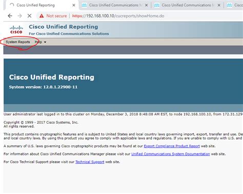 Cisco Unified Reporting Phone Call Report