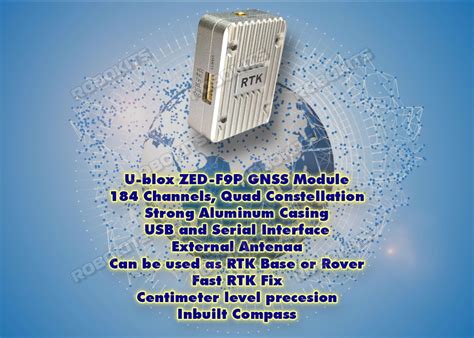 GenX RTK Ublox ZED F9P Tough Fly Tough Helical Antenna RTK GPS Quad Constellation GNSS