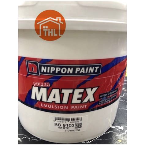 Nippon 9102 Matex Emulsion Paint 7l White Bs 9102 Shopee Malaysia