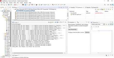 Ccsam5728 C66xxdsp1 Gel Output Core Reset Has Occurred While