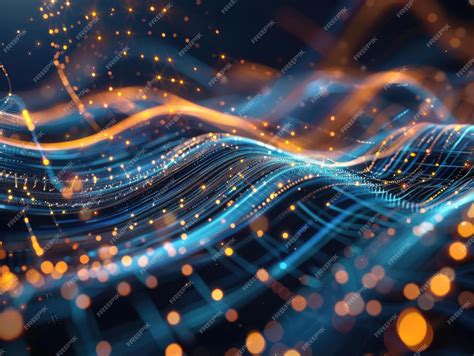 Premium Photo Glowing Lines Use Dynamic Lines And Curves To Symbolize Data Flow Connections