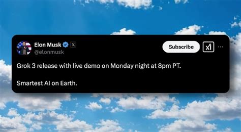 МАСК ГО НАЈАВИ „grok 3“ Најпаметниот модел на вештачка интелигенција во светот Вечер 1963