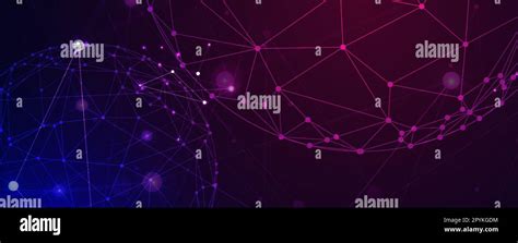 Neural Network Concept Connected Cells With Links High Technology Process Abstract Futuristic