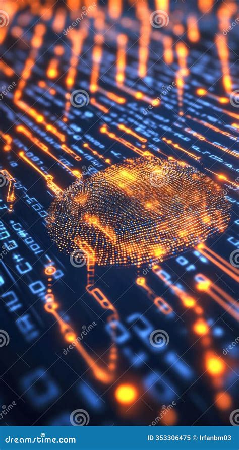 Digital Fingerprint The Future Of Biometric Authentication Stock Image Image Of