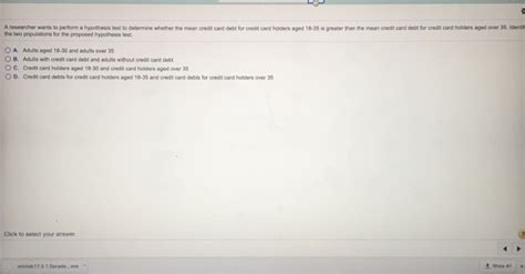 Solved A Researcher Wants To Perform A Hypothesis Test To