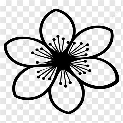 Flower Simple Vector Illustration Vector Black Simple Flower Png And