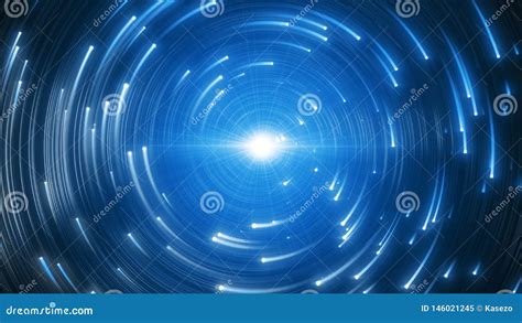 Black Strings With Glowing Heads 3d Illustration Stock Illustration