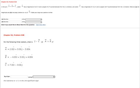 Solved In The Sum Vector A Vector B Vector C Vector