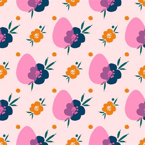 Premium Vector Easter Seamless Repeating Pattern With Pink Eggs