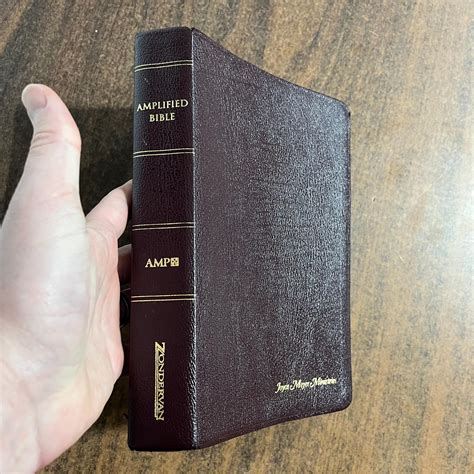 Amplified Classic 1987 Large Print Bible Burgundy Bonded Leather