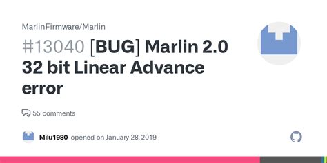 BUG Marlin Bit Linear Advance Error Issue MarlinFirmware Marlin GitHub