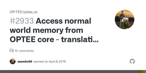 access normal world memory from optee core translation fault · issue
