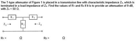 solved please show full working out please the t type attenuator of