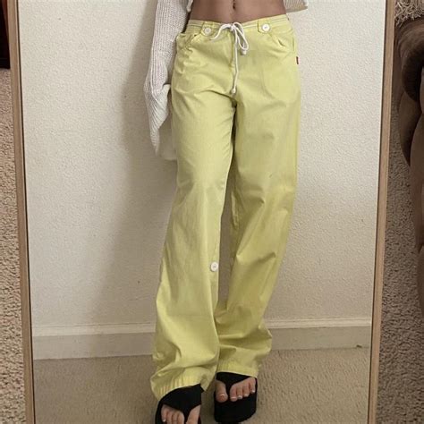 Vintage Bright Yellow Dickies Cargo Pants Put These Depop