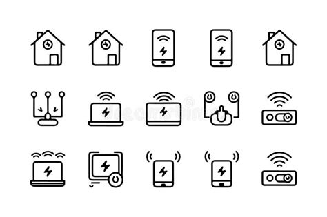Smart Home Icon Set Automation Control System Vector Illustrations For Advanced Technology