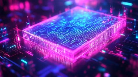 Free Illuminated Microchip Technology Image Download At Stockcake