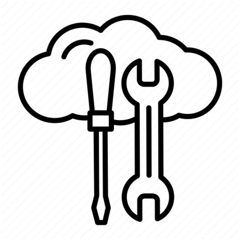 Cloud Computing Settings Tools Icon