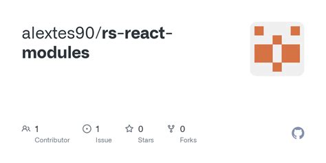 GitHub Alextes Rs React Modules