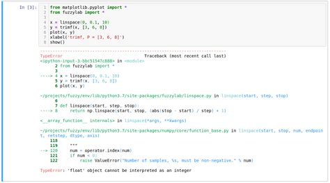 Linspace Error In Notebooks · Issue 2 · Ittcsfuzzylab · Github