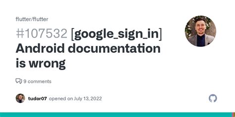Google Sign In Android Documentation Is Wrong Issue Flutter Flutter Github
