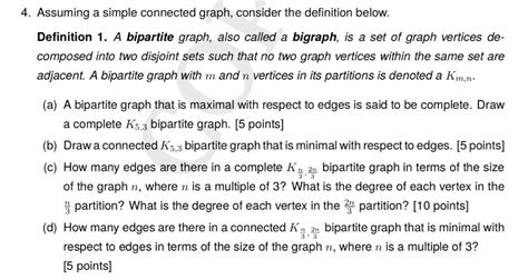 solved 4 assuming a simple connected graph consider the