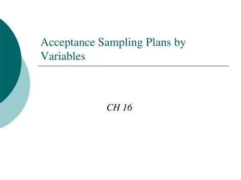 Ppt Acceptance Sampling Plans By Variables Powerpoint Presentation