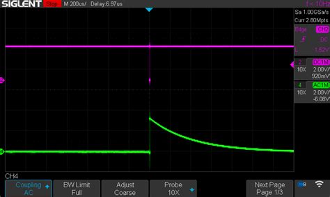 miso line on spi appears as if it was discharging a capacitor after the