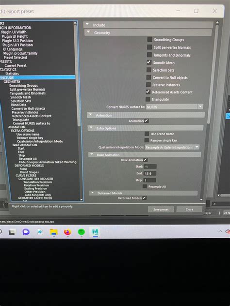 having issues exporting animation as fbx images attached autodesk
