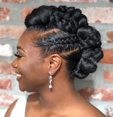 Individual Braids Updo Hairstyles For Black Women