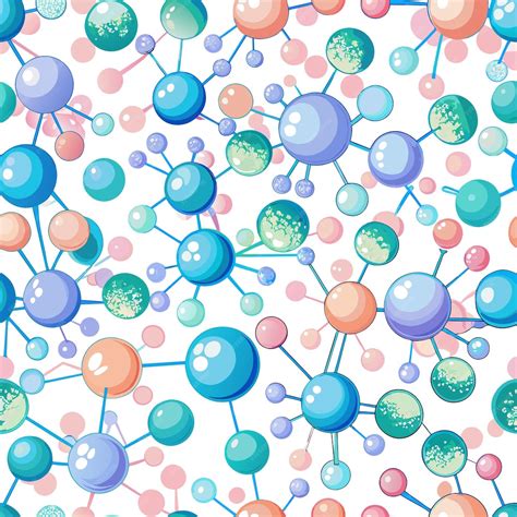 Premium Vector Molecular Structure Seamless Pattern Background