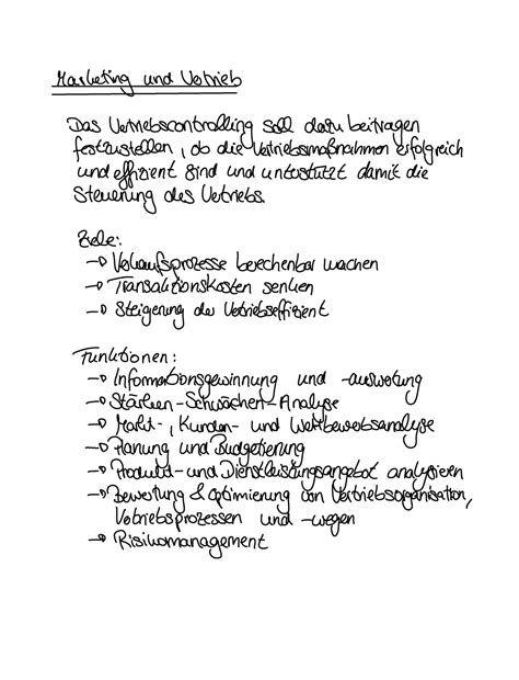 03 Oc Marketing Und Vertrieb Marketing Und Vertrieb Das Vertriebs