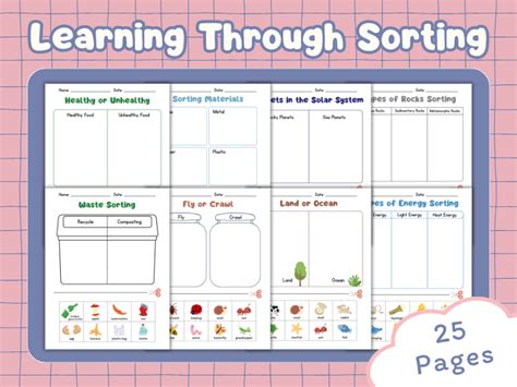Learning Through Sorting Science Worksheets Teaching Resources