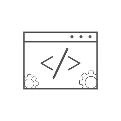 Custom Coding Icons Vector Illustration Modern Style Custom Coding