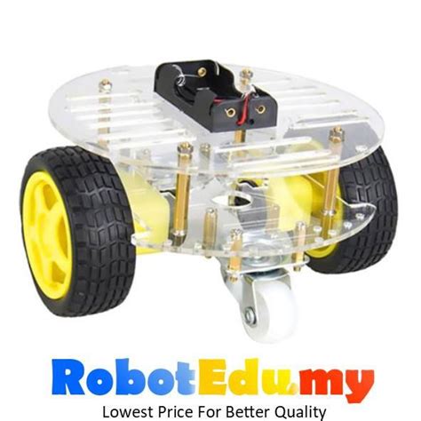 2wd 2 Double Layer Smart Sumo Caster Round Circle Mini Standard Size Robotics Robot Car Chassis