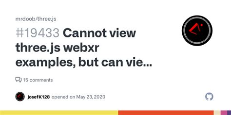 Cannot View Threejs Webxr Exampleswebxr