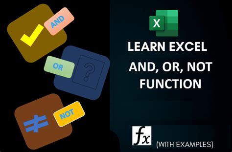 Excel Function AND OR NOT Easy Tutorial 2025
