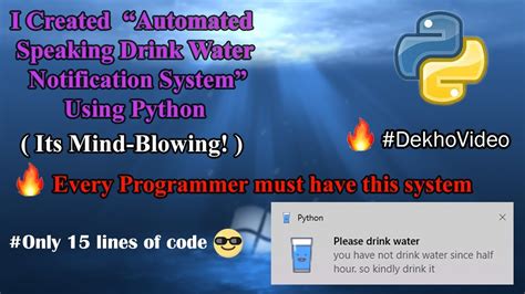 Create Desktop Notification Using Python 💡💡 Python Projects For